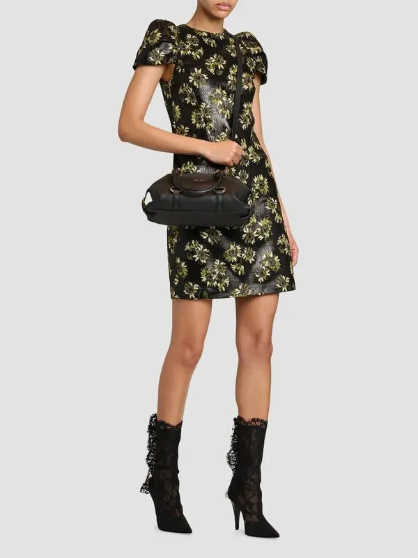 Alexander McQueen Lacquered Sunflower Jacquard Day Dress