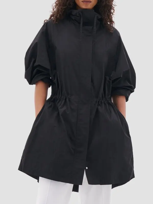 Another Tomorrow Nylon Anorak Coat