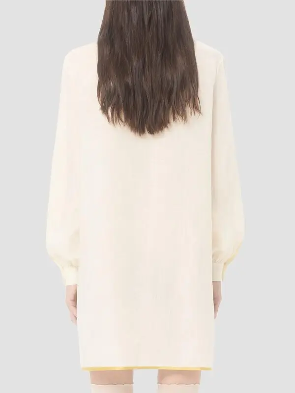 Valentino Garavani Short Embroidered Linen Dress