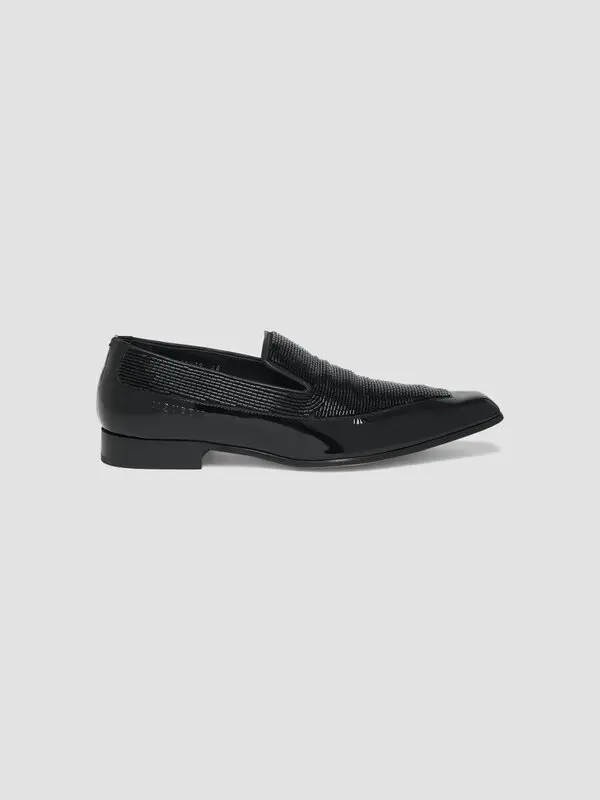 Alexander McQueen Artie Beaded Patent Leather Loafers