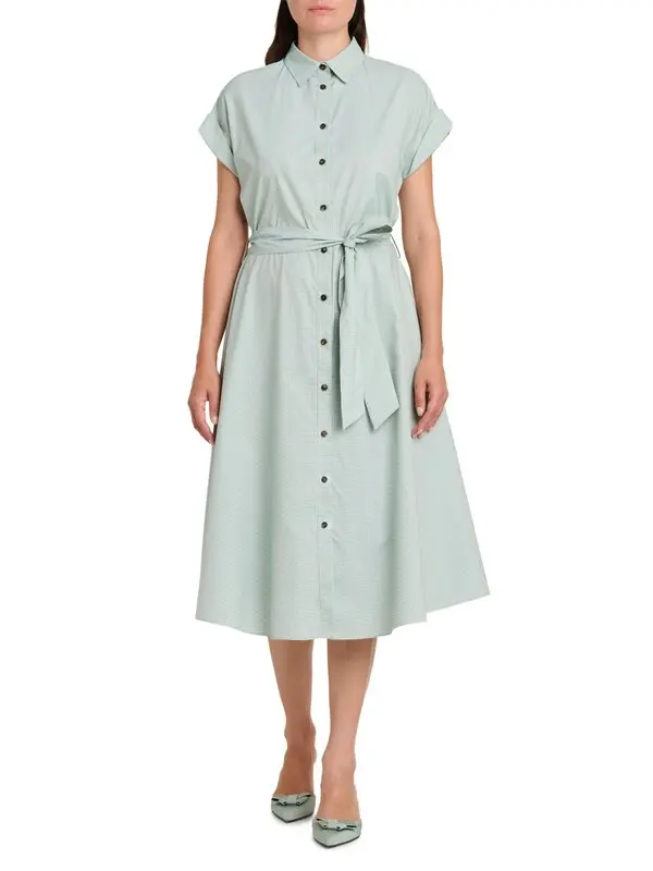 Kiton Cuffed Belted Shirtdress
