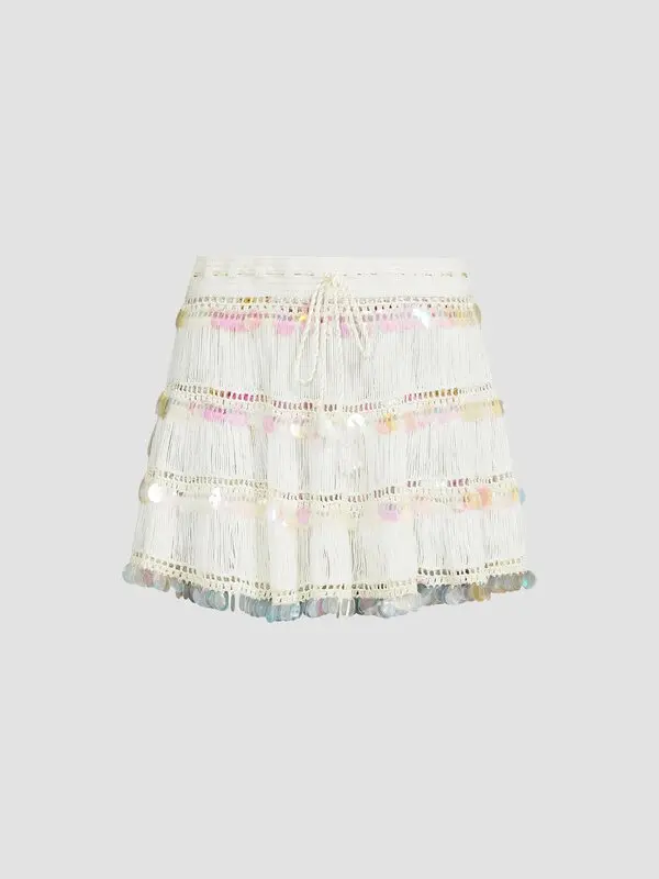 My Beachy Side Viola Hand-crocheted Miniskirt