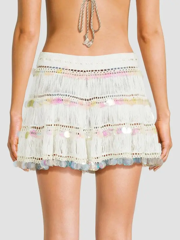 My Beachy Side Viola Hand-crocheted Miniskirt