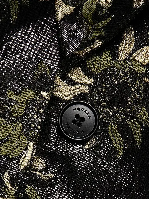 Alexander McQueen Lacquered Sunflower Jacquard Blazer