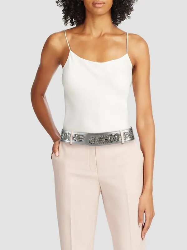 Alexander McQueen Mirror Crystal Embroidery Belt