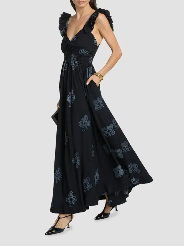 ELISAMAMA Ibukun Printed Maxi Dress
