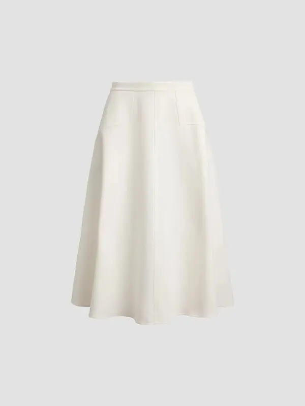 Polo Ralph Lauren Cotton-wool A-line Midi Skirt