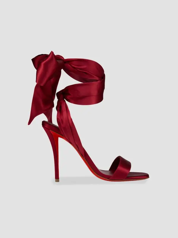 CHRISTIAN LOUBOUTIN Miss Z Du Desert 100mm Satin Sandals - Empire