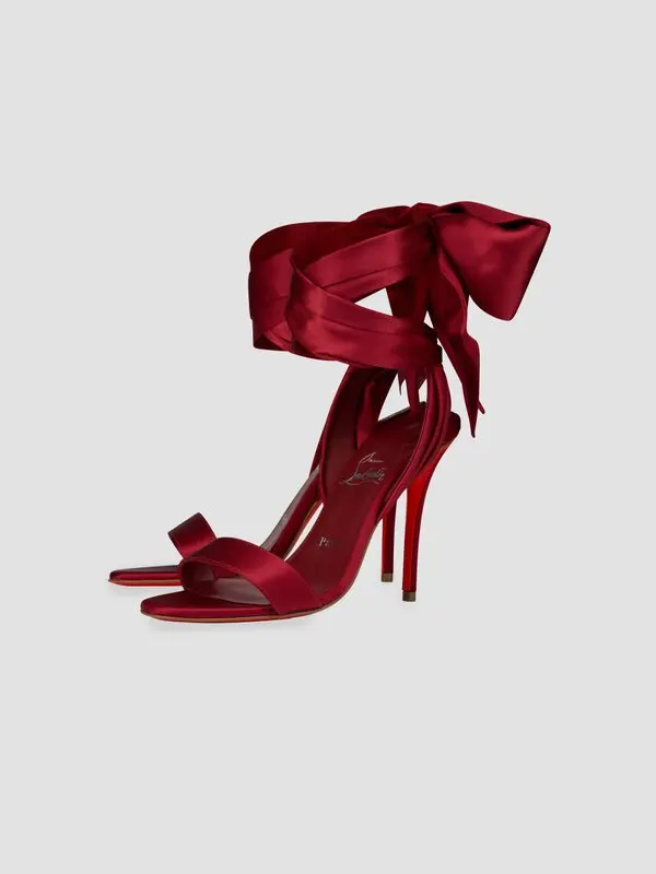 CHRISTIAN LOUBOUTIN Miss Z Du Desert 100mm Satin Sandals - Empire