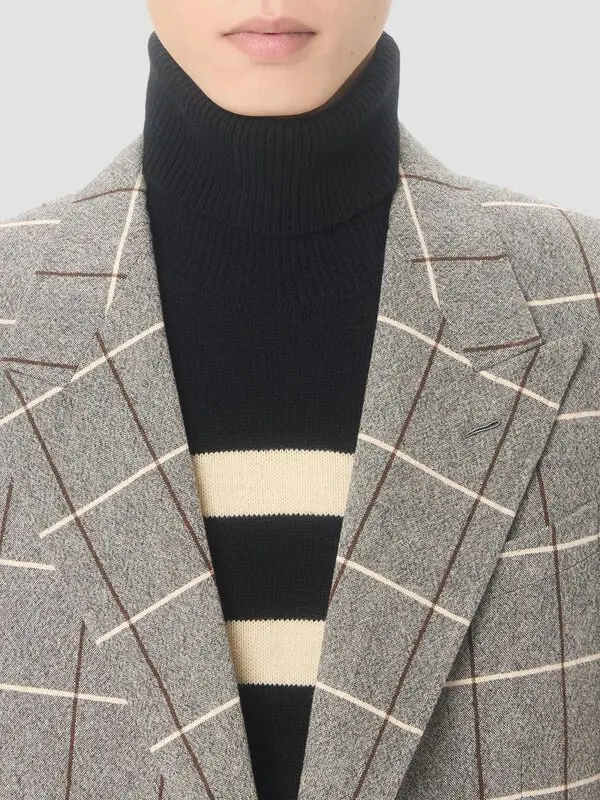 Valentino Garavani Double-breasted Wool Jacket With Check Pattern