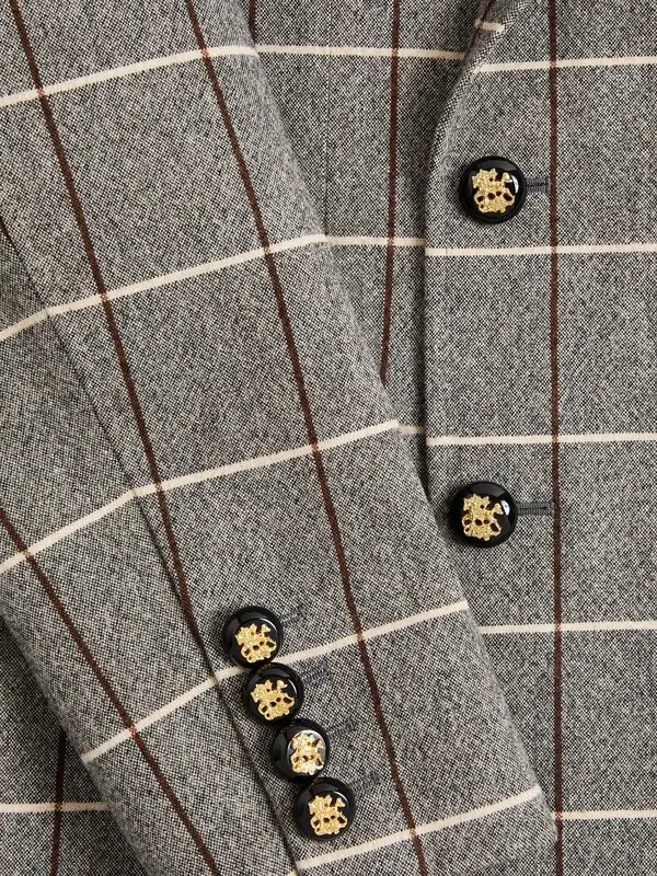 Valentino Garavani Double-breasted Wool Jacket With Check Pattern