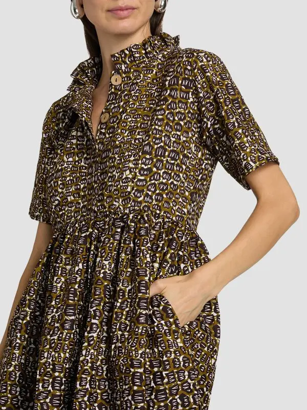 ELISAMAMA Olori Printed Cotton Minidress