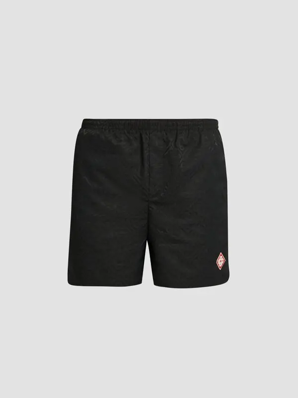 Casablanca Jacquard Swim Shorts - Black