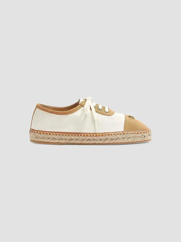 Valentino Garavani Palm Avenue Espadrilles Sneakers In Canvas - Ivory