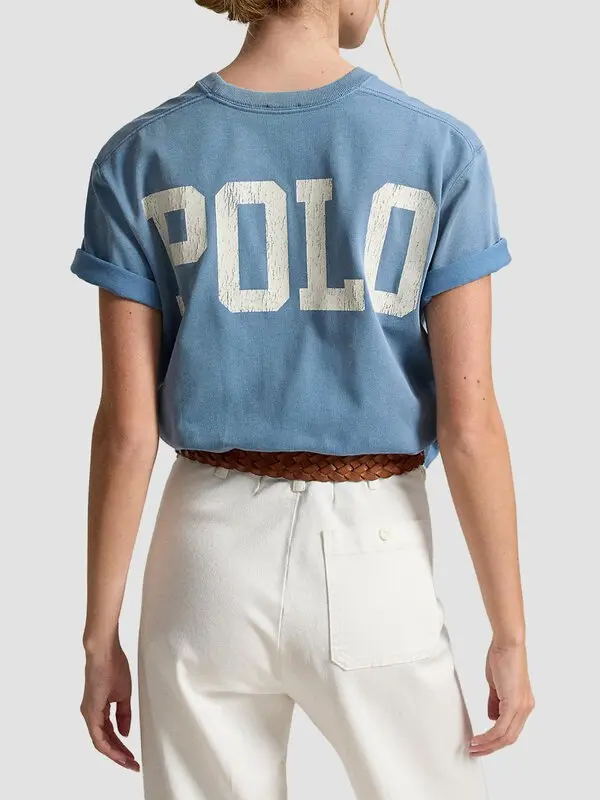 Polo Ralph Lauren Logo Cotton Jersey T-shirt - Camp Blue