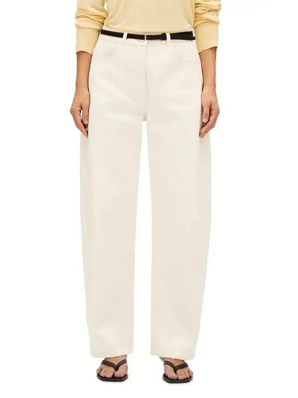 Another Tomorrow Denim Curved Pants
