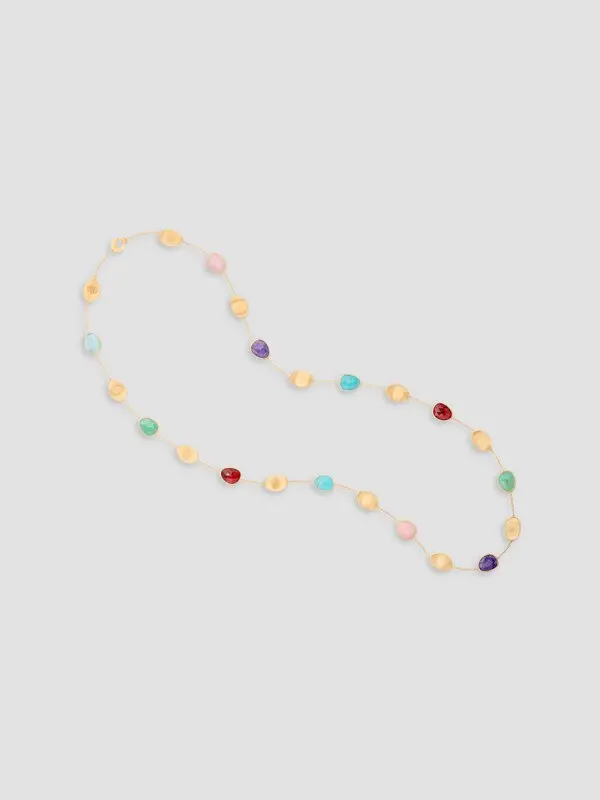 Marco Bicego Lunaria 18k Yellow Gold -stone Petal Necklace - Multi