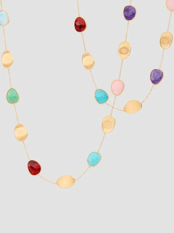 Marco Bicego Lunaria 18k Yellow Gold -stone Petal Necklace