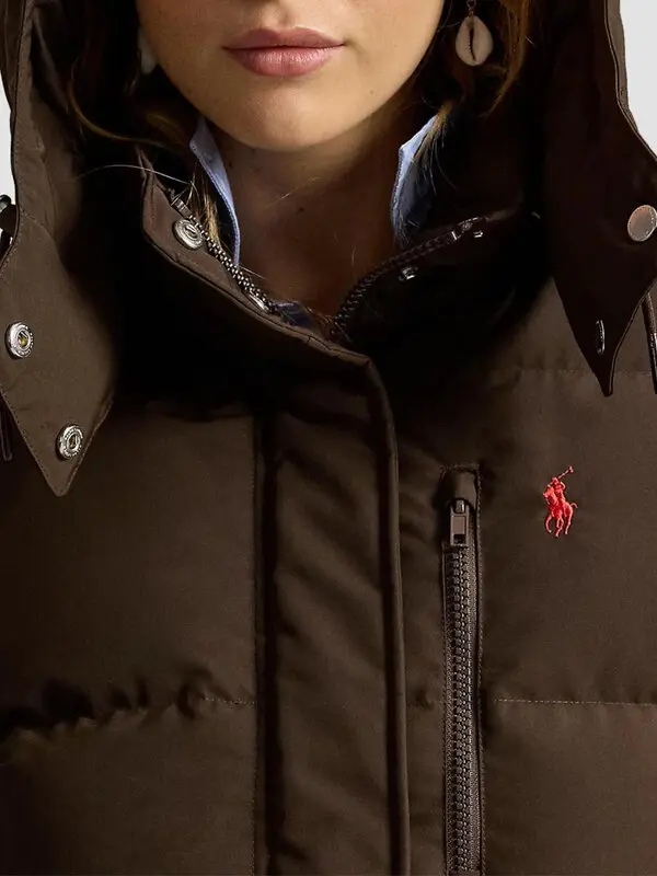 Polo Ralph Lauren Mid-weight Down Puffer Jacket - Dark Beech