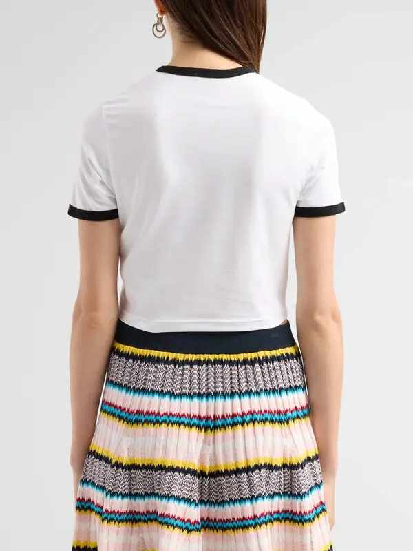 Casablanca Logo Cotton Crop T-shirt
