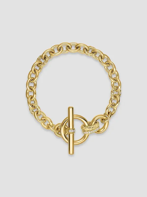 David Yurman Dy Mercer Toggle Chain Bracelet In 18k Yellow Gold