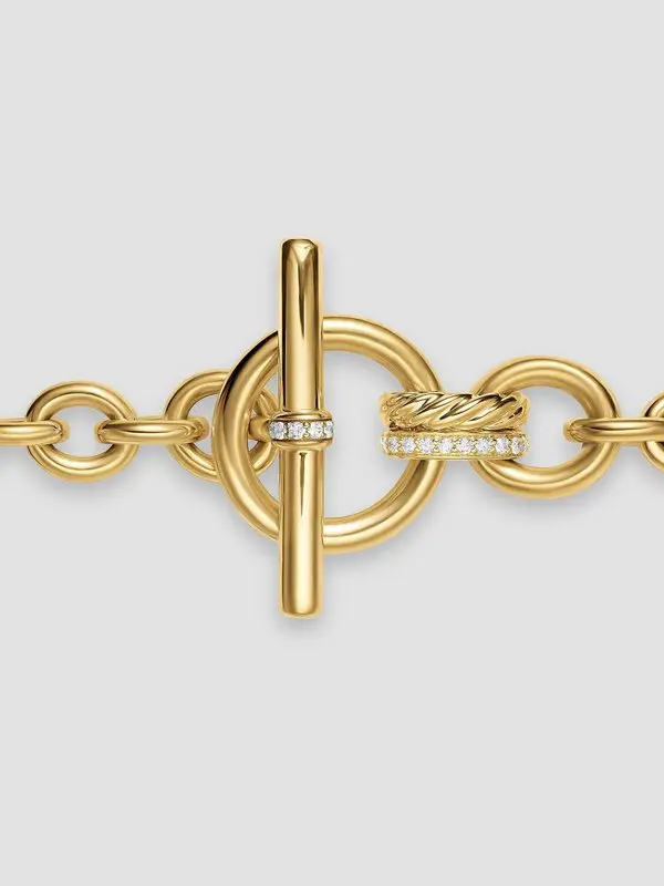 David Yurman Dy Mercer Toggle Chain Bracelet In 18k Yellow Gold