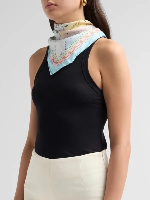 Casablanca X Ladurée Medium Printed Silk Scarf - Laduree