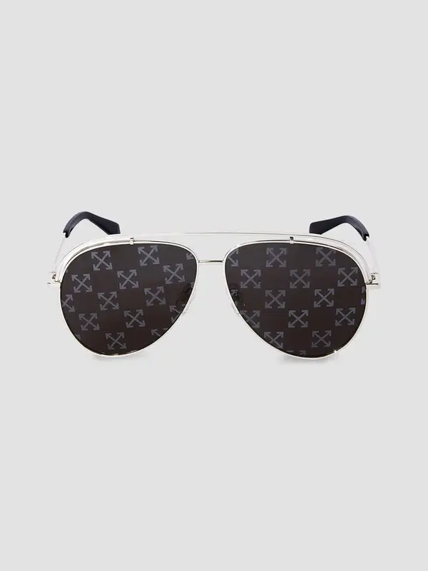Off-White Winner Aviator Sunglasses - Silver