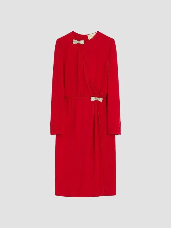 Valentino Garavani Embroidered Cady Couture Midi Dress