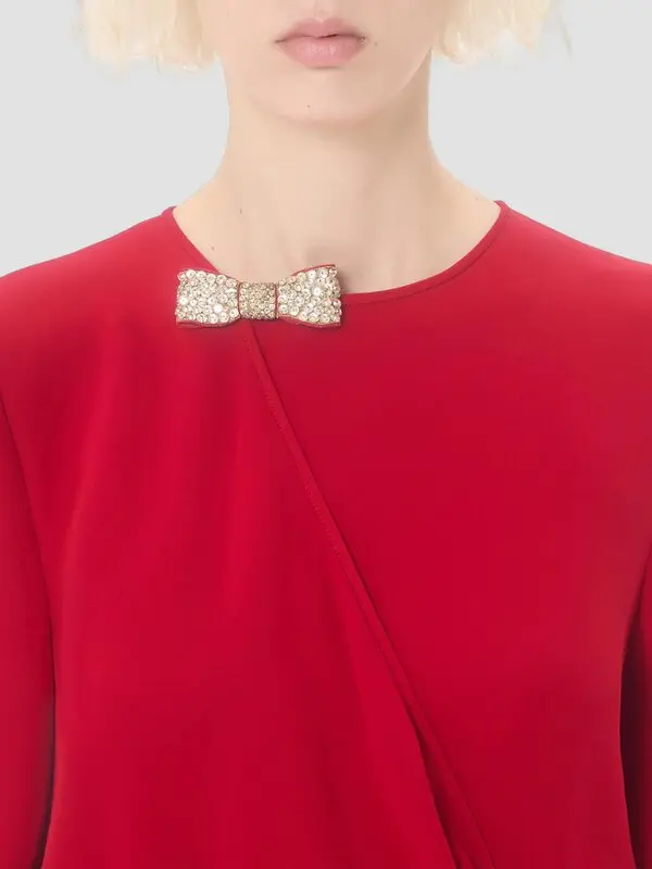 Valentino Garavani Embroidered Cady Couture Midi Dress