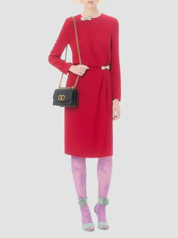 Valentino Garavani Embroidered Cady Couture Midi Dress
