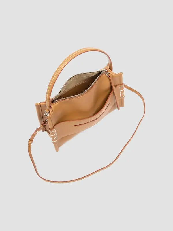 JW Anderson Loafer Leather Top Handle Bag - Tan