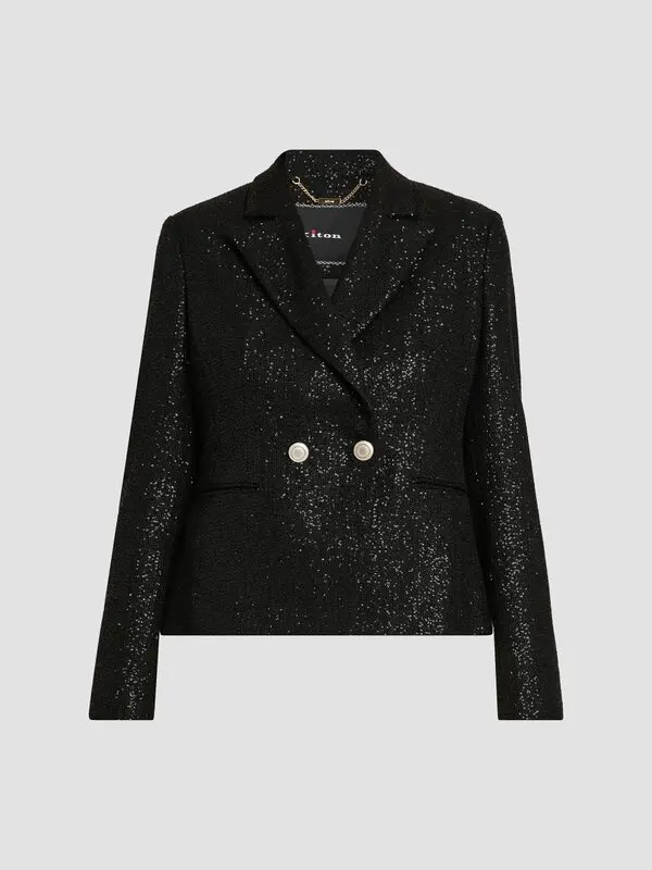 Kiton Metallic Double-breasted Blazer