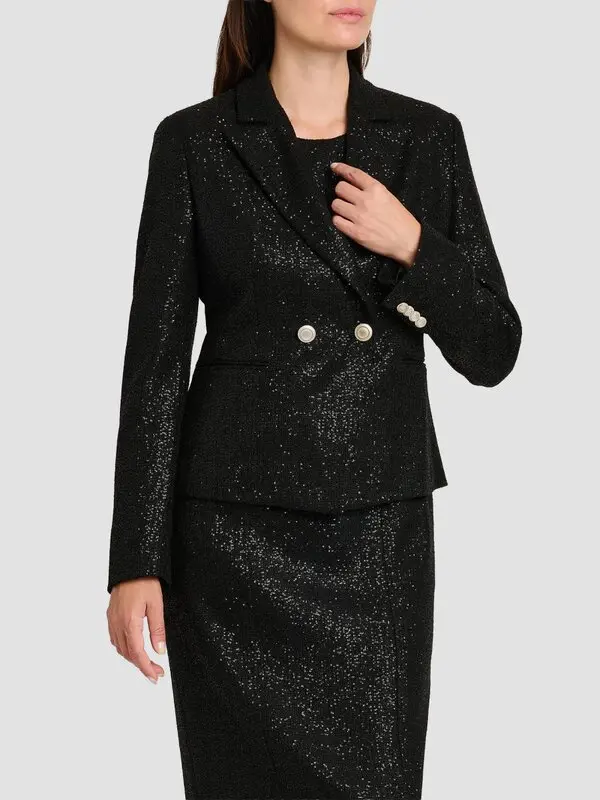 Kiton Metallic Double-breasted Blazer
