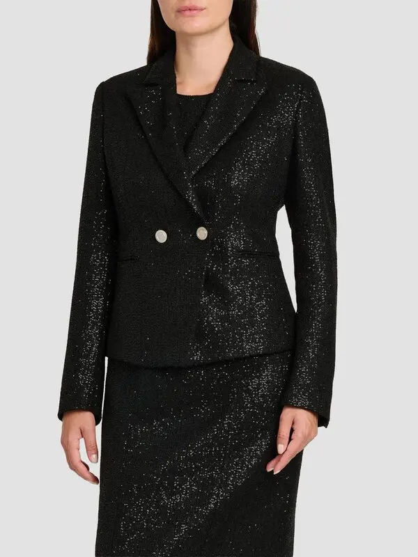 Kiton Metallic Double-breasted Blazer