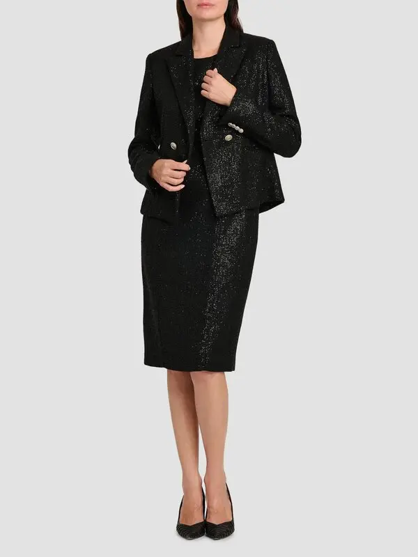Kiton Metallic Double-breasted Blazer