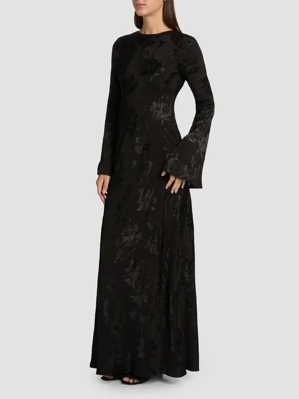 Hemant & Nandita Aura Jacquard Back-tie Maxi Dress
