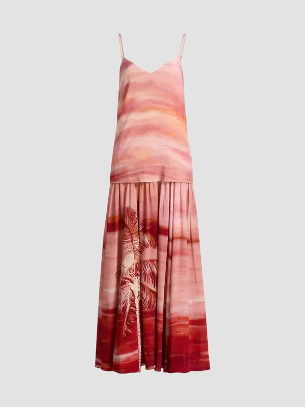 Hemant & Nandita Asma Printed Sleeveless Maxi Dress