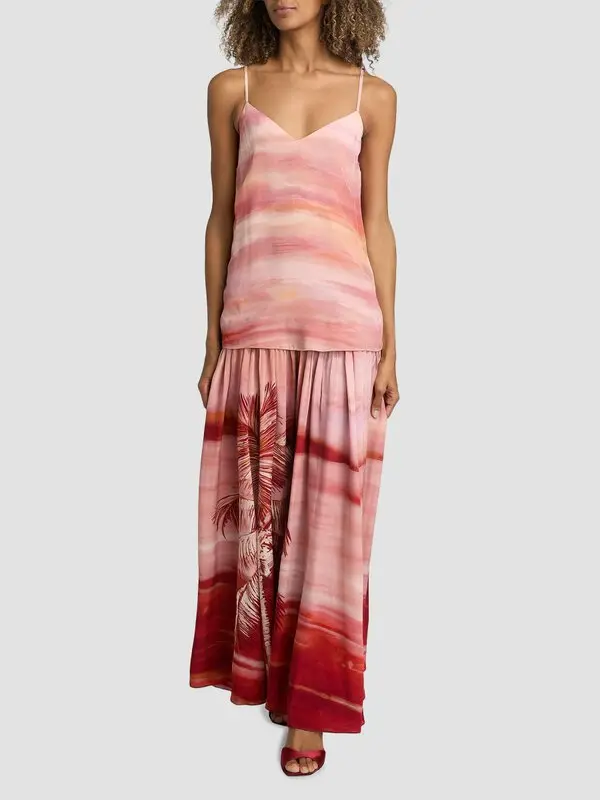 Hemant & Nandita Asma Printed Sleeveless Maxi Dress