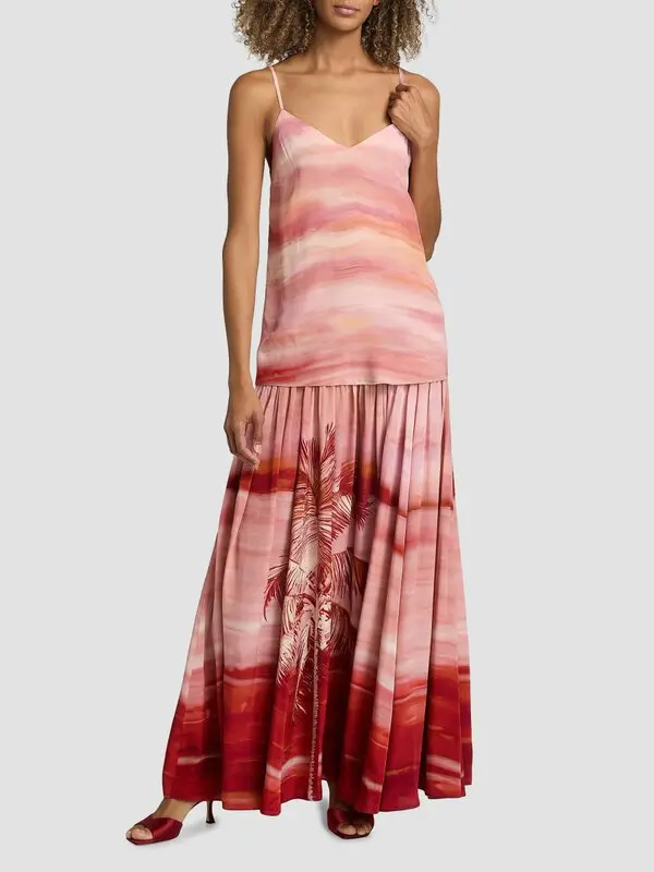 Hemant & Nandita Asma Printed Sleeveless Maxi Dress