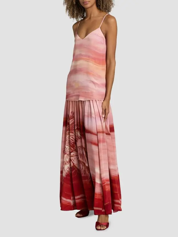 Hemant & Nandita Asma Printed Sleeveless Maxi Dress