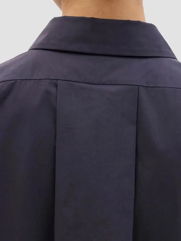 Another Tomorrow Cropped Sleeveless Shirt - Midnight