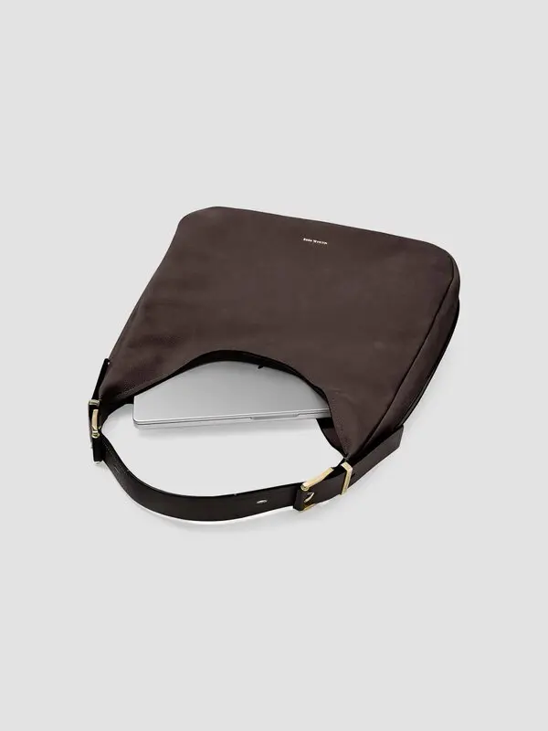 Michael Kors Nolita Large Leather Hobo Bag - Chocolate