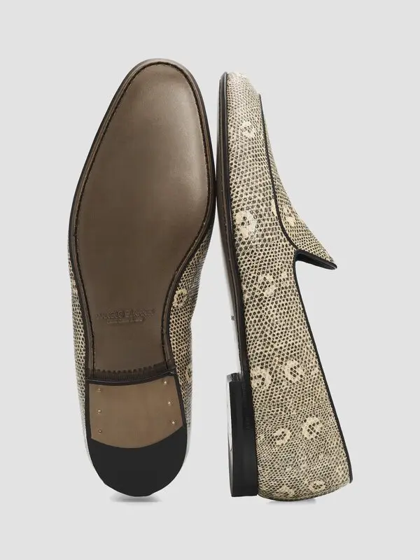 Manolo Blahnik Modena Snake-embossed Leather Loafers