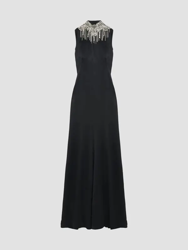 Alexander McQueen Embellished Satin Gown