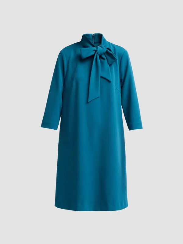 Ming Wang Amica Tineck Crepe Shift Mini Dress