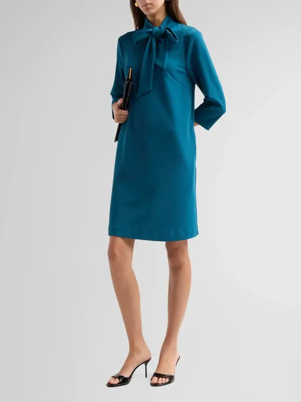 Ming Wang Amica Tineck Crepe Shift Mini Dress