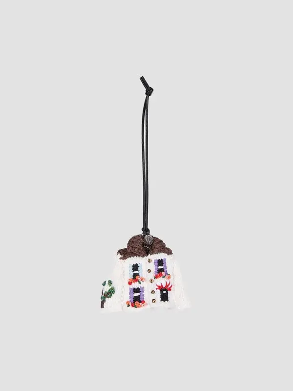JW Anderson House Cardigan Wool-blend Bag Charm