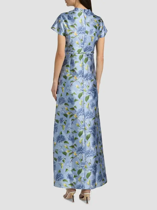 SACHIN BABI Charlotte Mikado Belted Gown