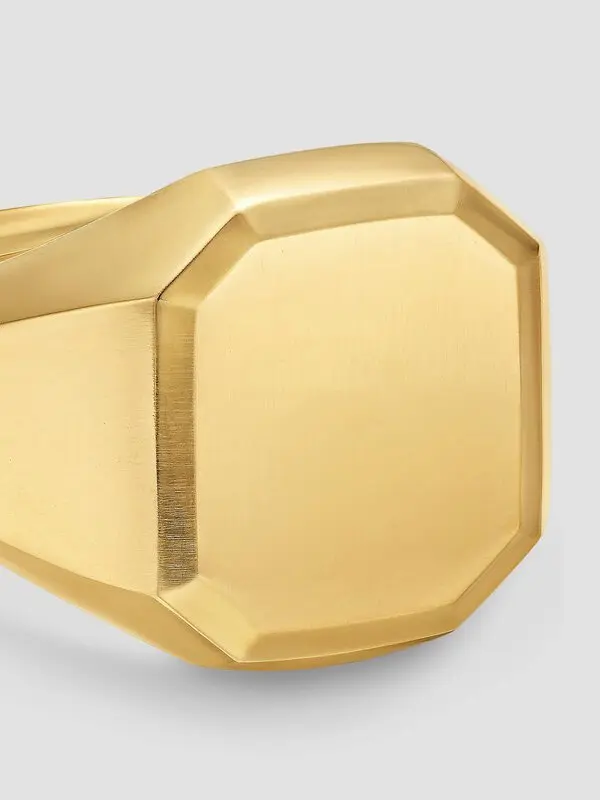 David Yurman Streamline Signet Ring In 18k Yellow 18mm